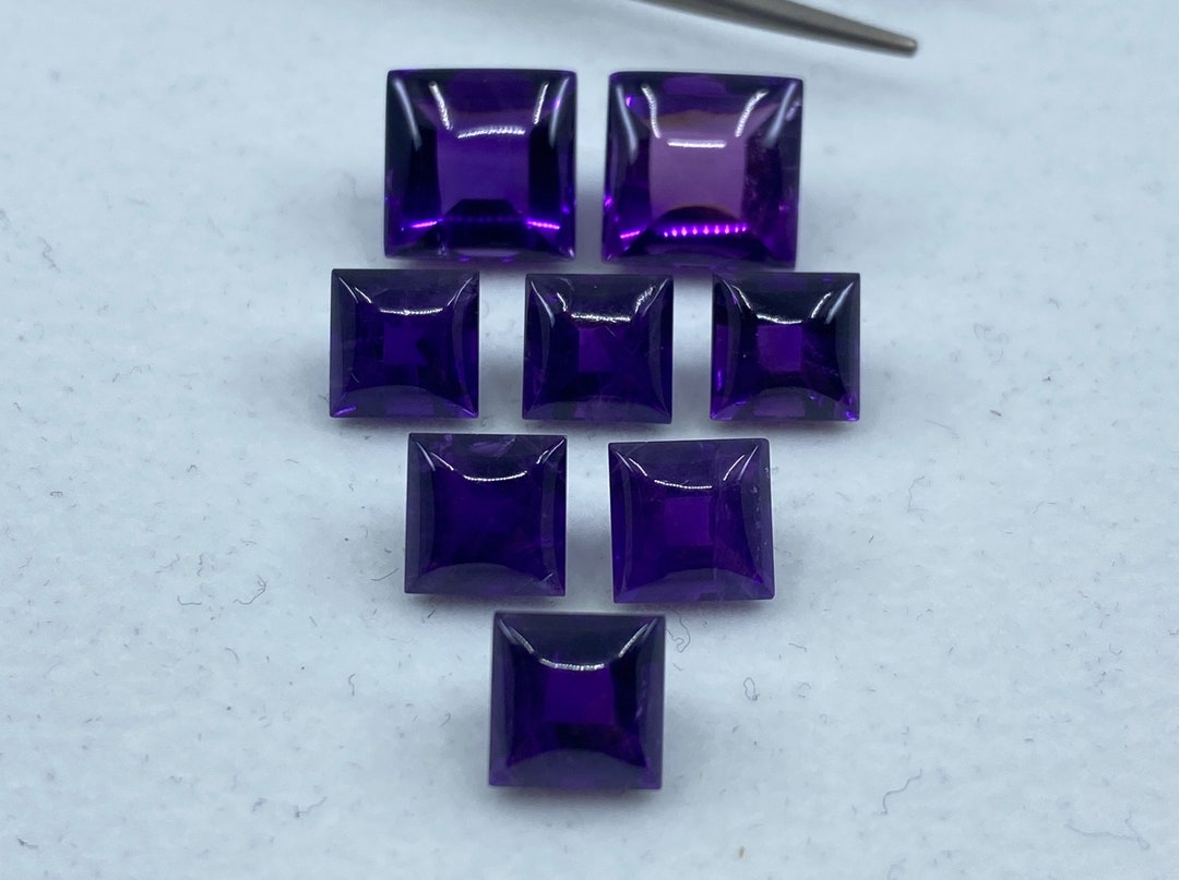 Amethyst (african) First Quality Buff Top Square Loose Gemstones in ...