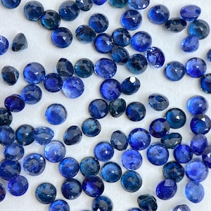 Fine Sapphire Round Shape Faceted Loose Gemstones in Assorted Sizes ...