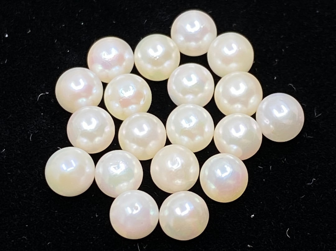 White Cultured Pearls (japan) Full Round Undrilled Loose Beads in Sizes ...