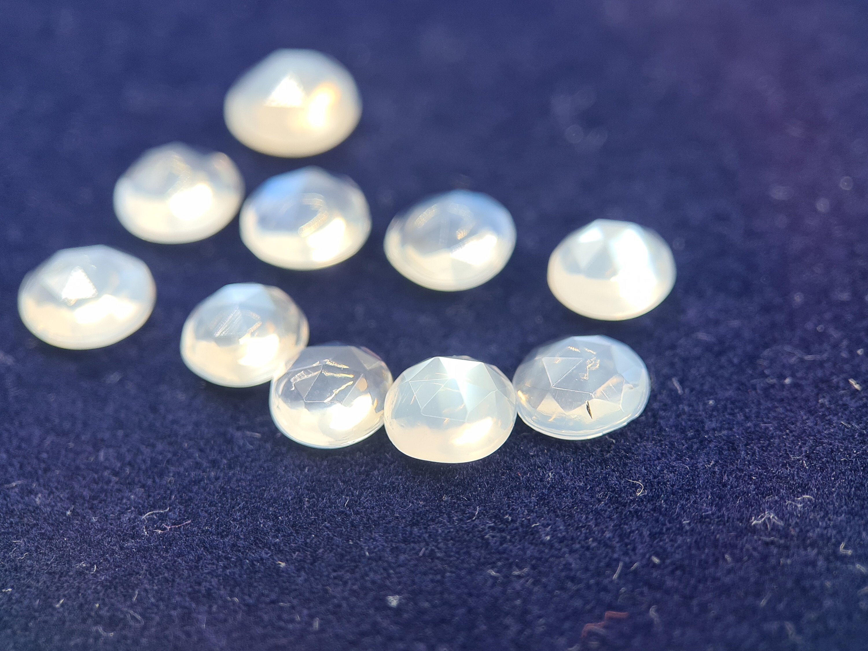Blue Moonstone Rose Cut Round Shape Loose Gemstones in 4mm | Etsy