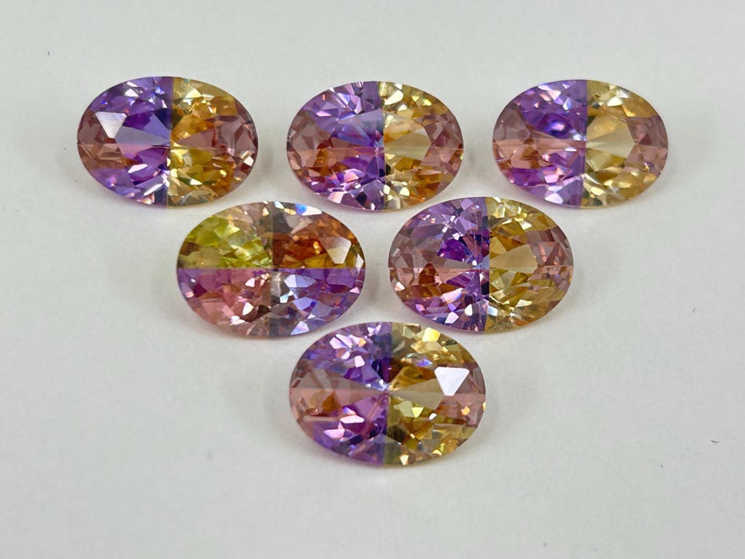 Radiant Gradient Cubic Zirconia (C-Z) Oval Shape Loose Gemstones in ...