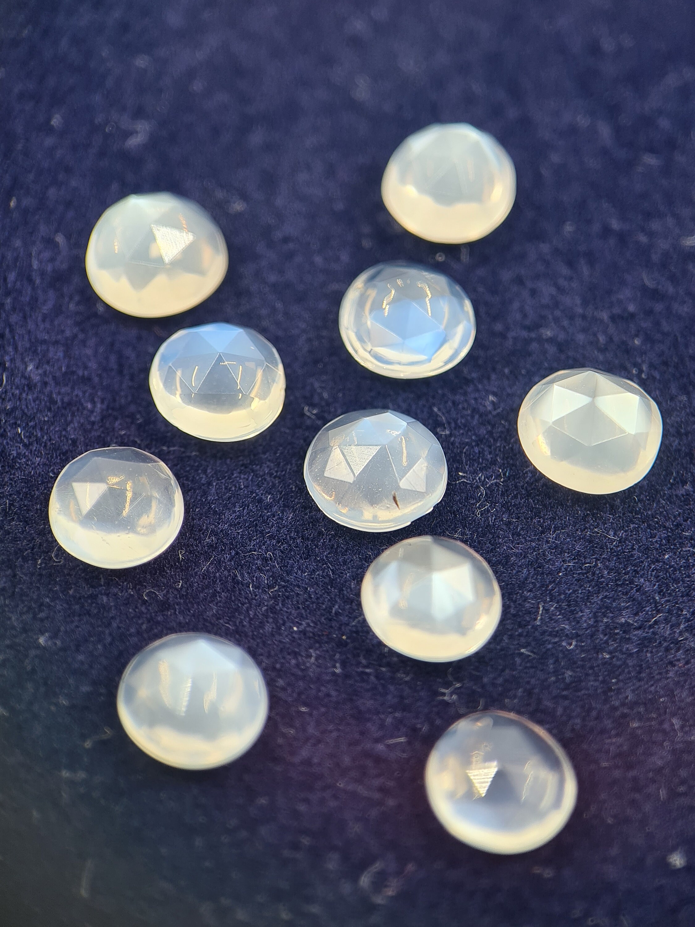 Blue Moonstone Rose Cut Round Shape Loose Gemstones in 4mm | Etsy