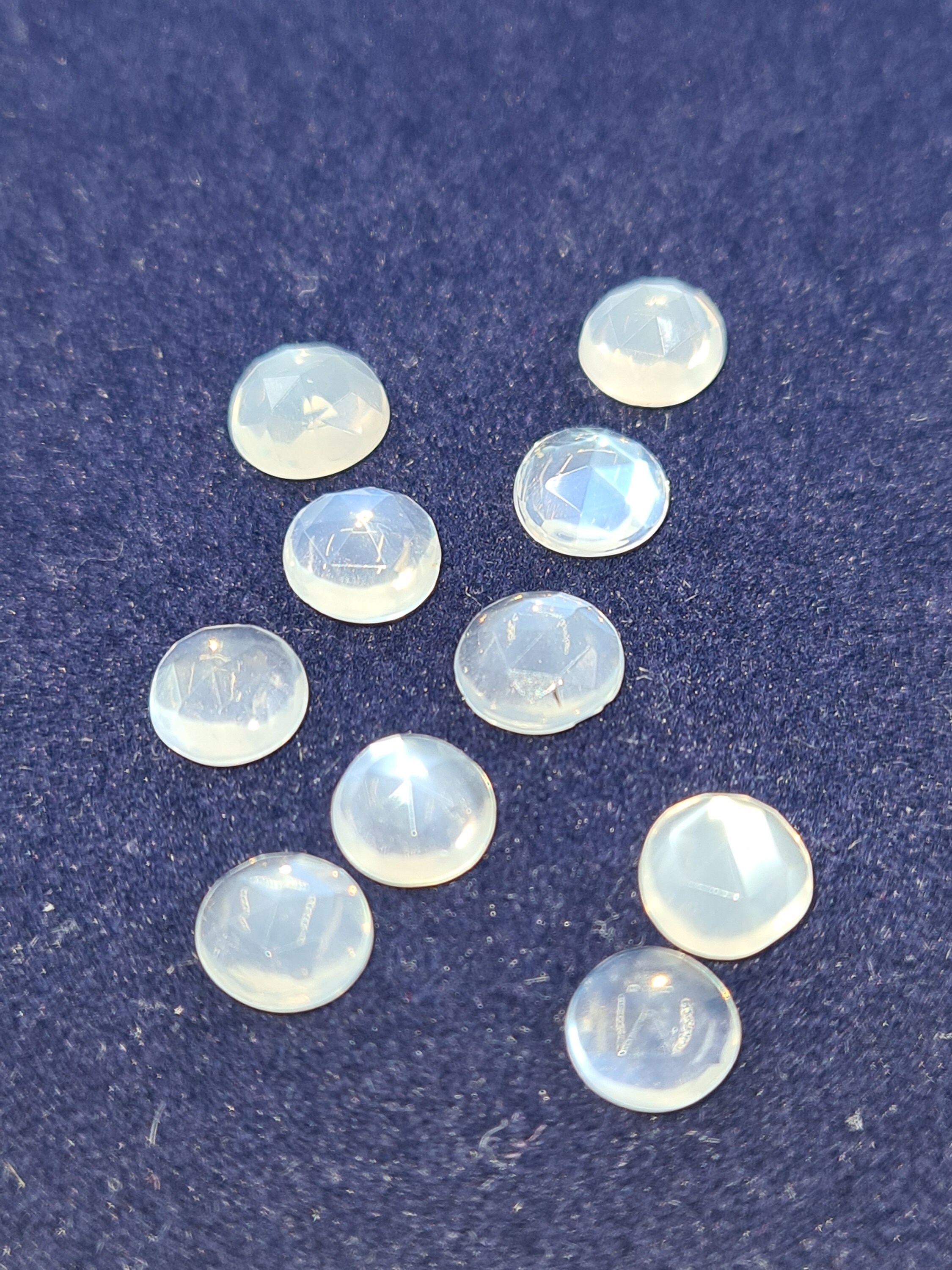 Blue Moonstone Rose Cut Round Shape Loose Gemstones in 4mm | Etsy