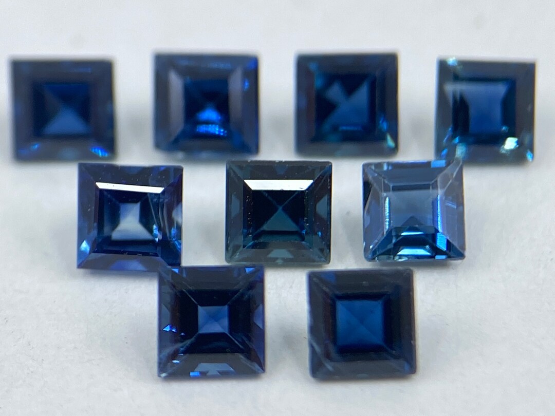 Fine Sapphire Square Shape Faceted Loose Gemstones in Assorted Sizes ...