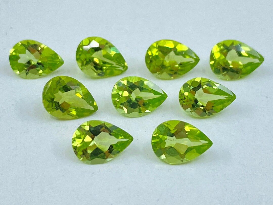 Peridot Faceted Pear Shape Loose Gemstones in a Range of Sizes From ...