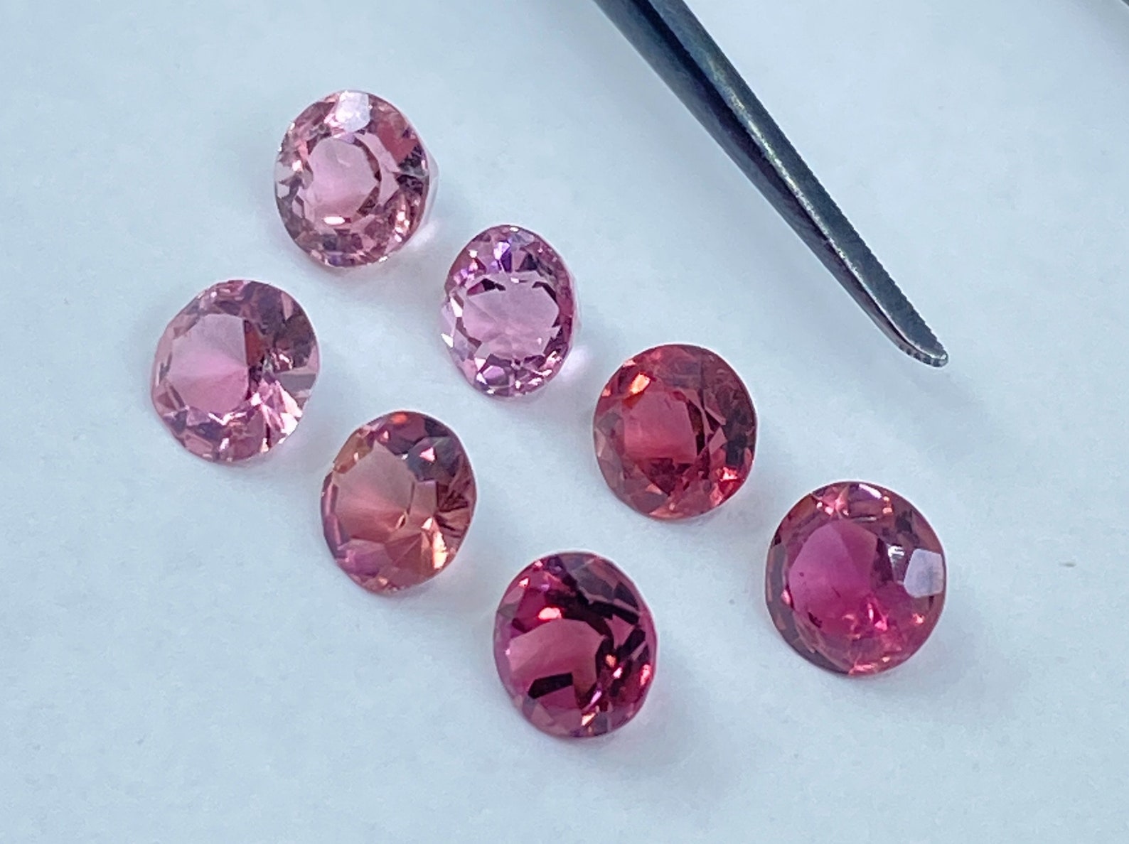 Pink Tourmaline Faceted Round Gemstones in Assorted Sizes From 2mm to 4 ...