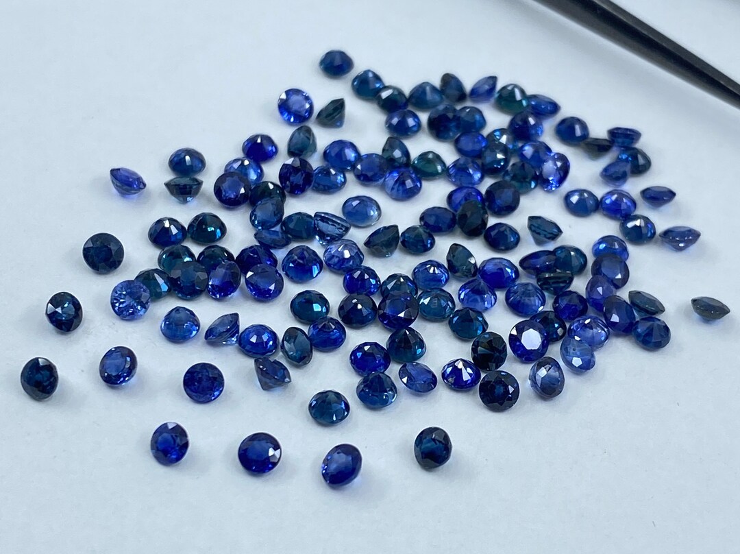 Fine Sapphire Round Shape Faceted Loose Gemstones in Assorted Sizes ...