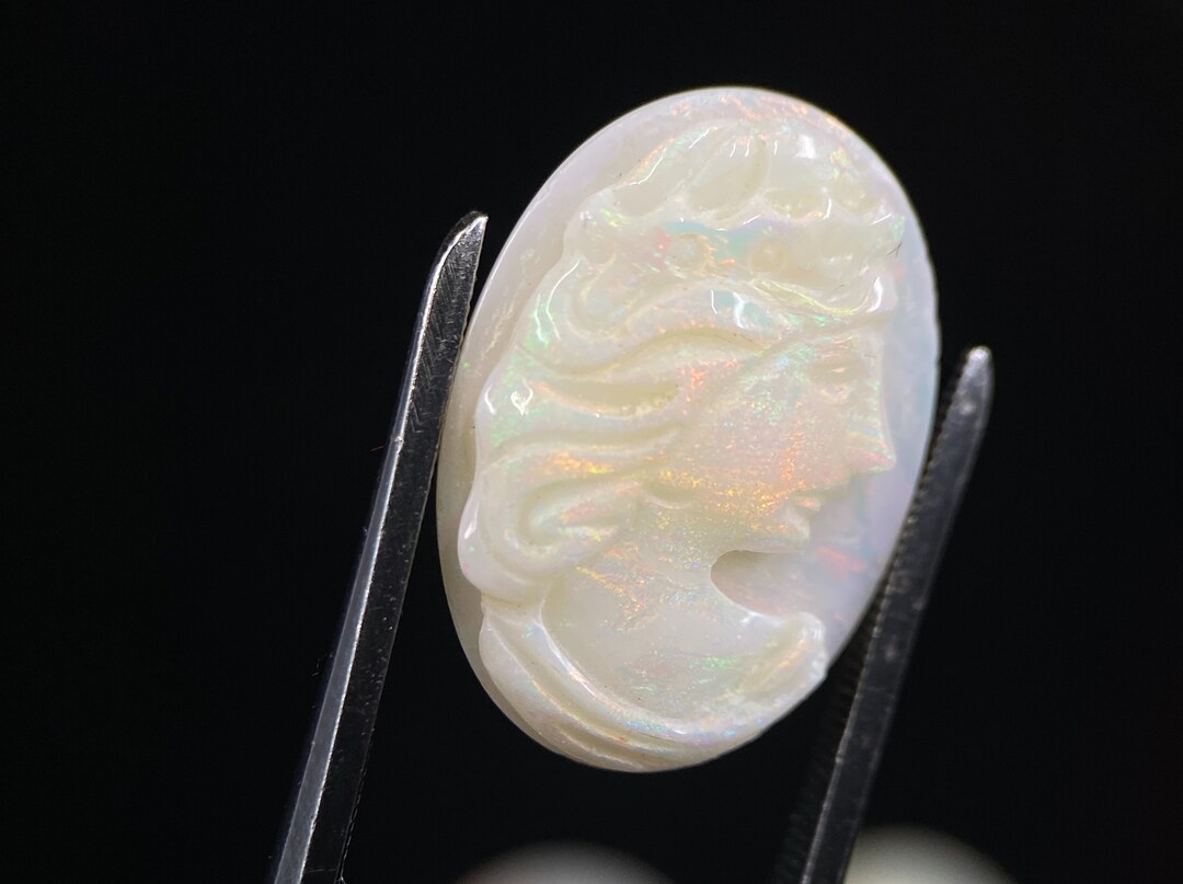 Opal (australia) Hand Carved Lady Head Oval Gemstones in Sizes From ...
