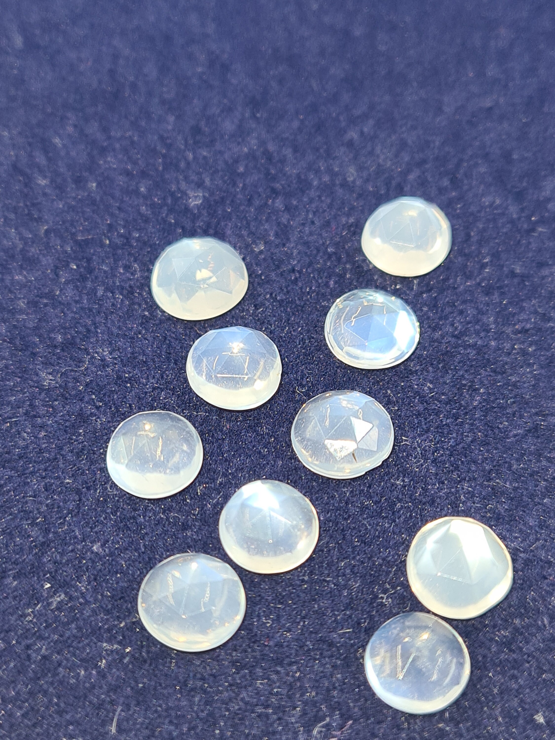 Blue Moonstone Rose Cut Round Shape Loose Gemstones in 4mm | Etsy
