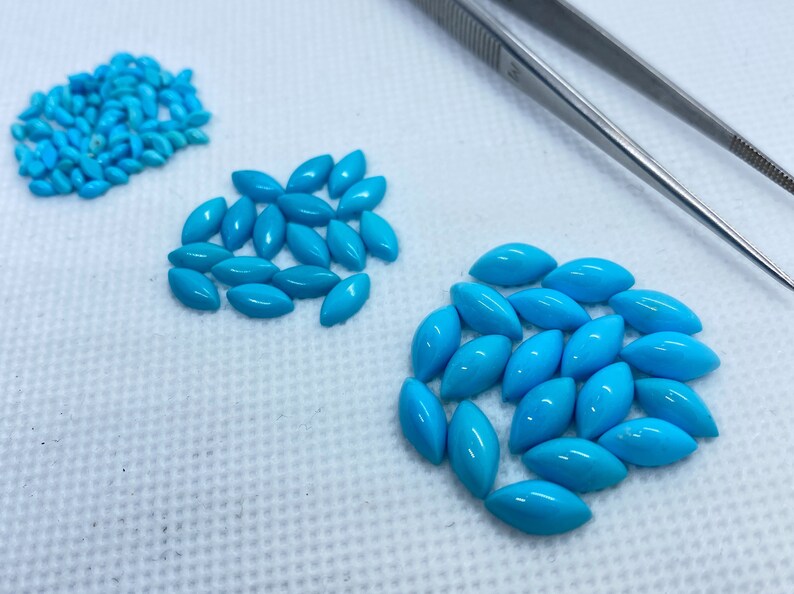 Turquoise (arizona) 4x2mm Marquise Shape Cabochon Loose Gemstones for ...