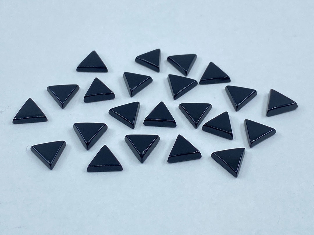 Flat Black Onyx Triangle SBBT Gemstones in 6mm and 7mm for Jewellery ...
