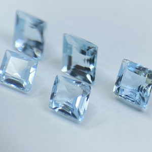 Aquamarine Faceted Lozenge Shape Loose Gemstones in 6x4mm, 7x5mm ...