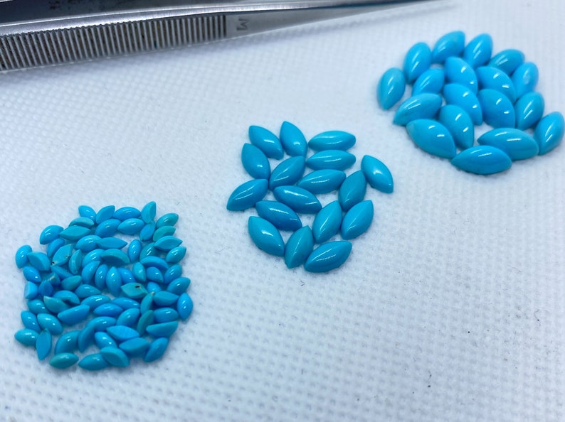 Turquoise (arizona) 4x2mm Marquise Shape Cabochon Loose Gemstones for ...