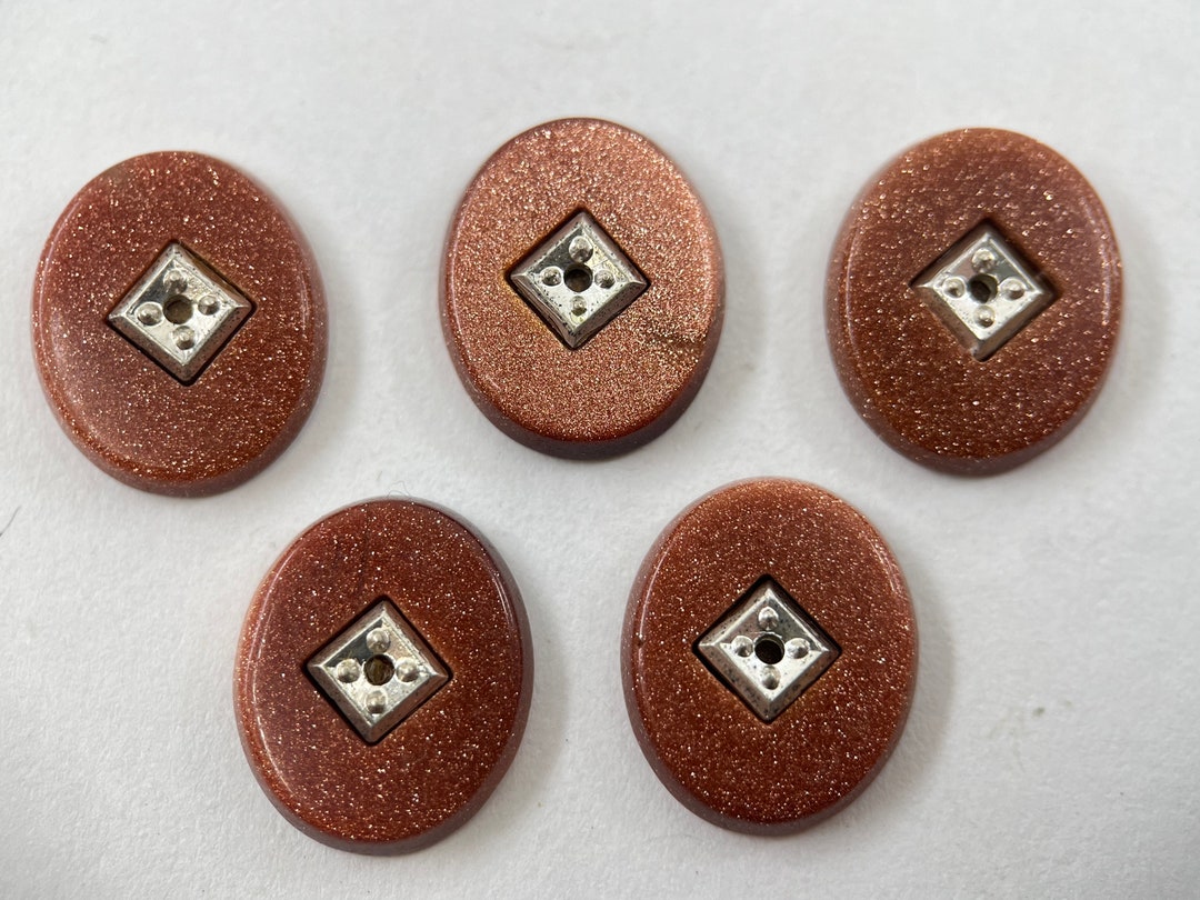 Flache Brown Goldstone Ovale Form SBBT Edelsteine mit 1-1.5mm Fassung ...