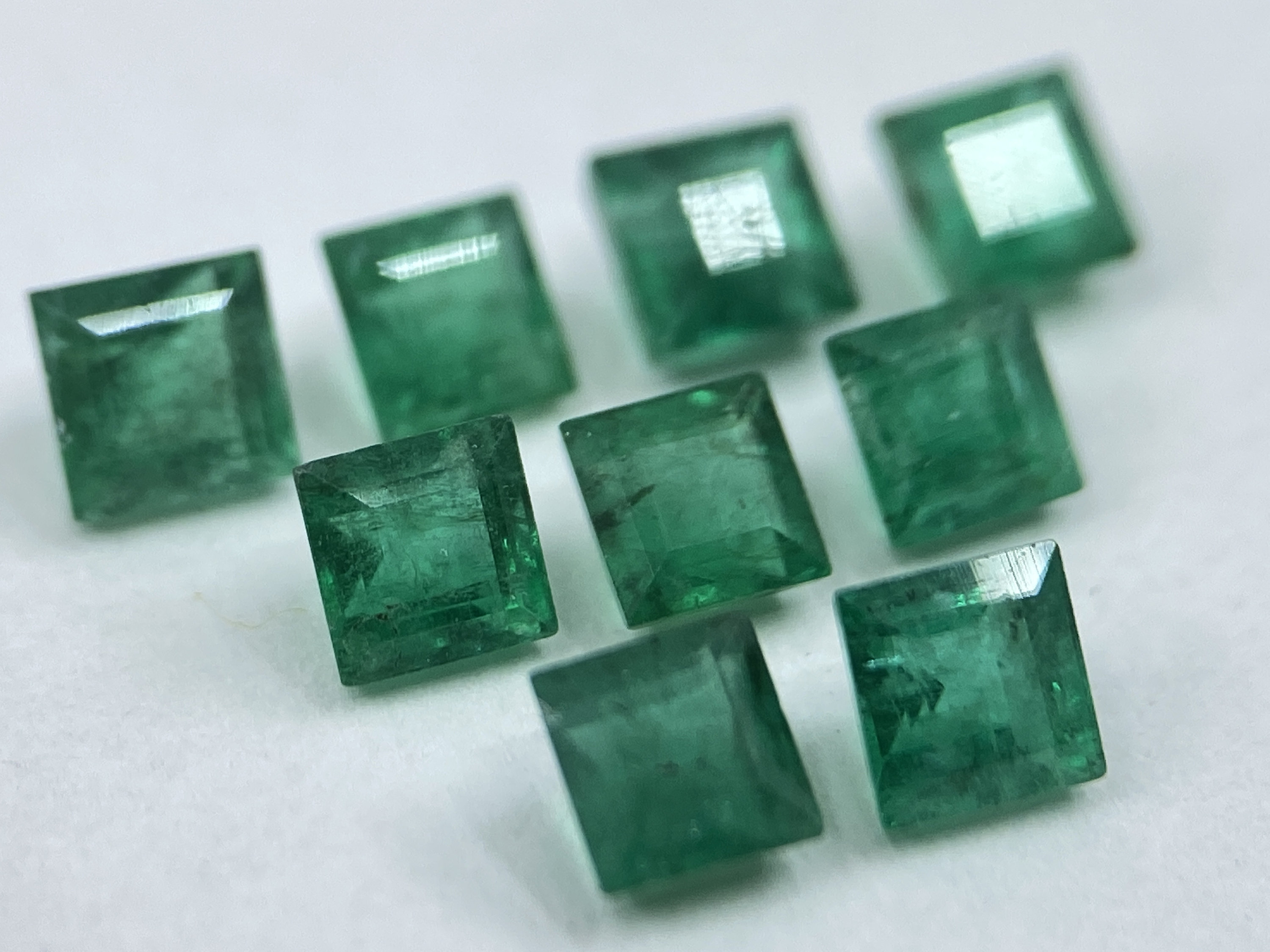 Emerald Square Shape Faceted Loose Gemstones in Assorted Sizes From 1 ...