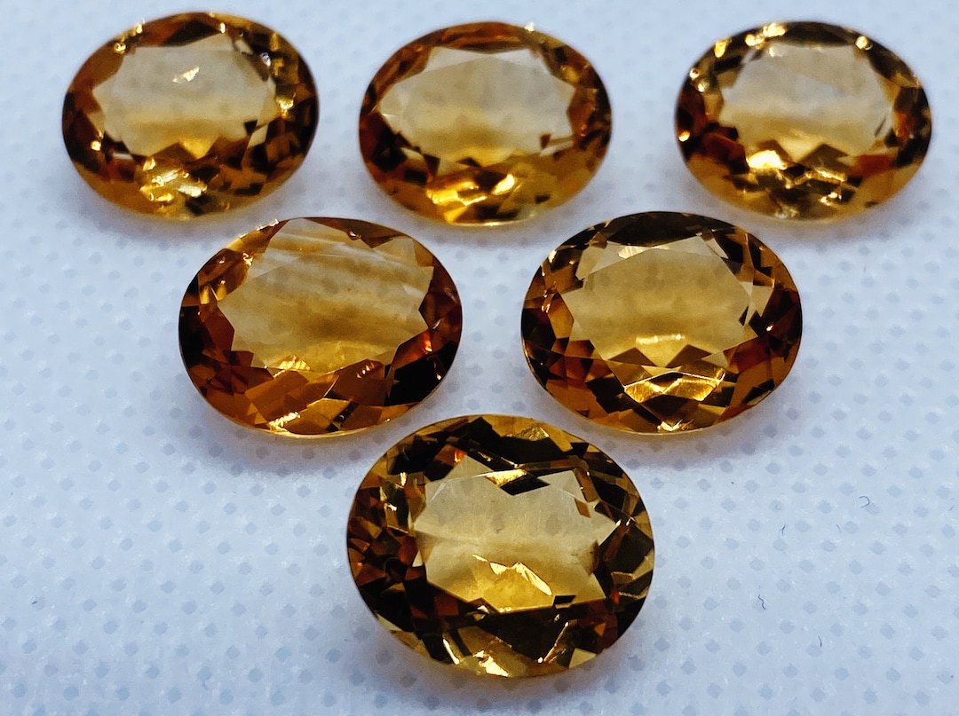 Citrine (brazil) Oval Shape Faceted Loose Gemstones in Assorted Sizes ...