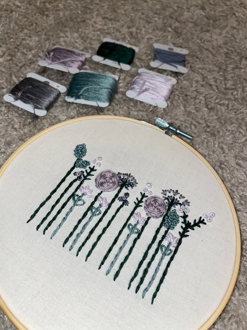 Handmade Floral Embroidery - Home Decor - Embroidery Art - Etsy