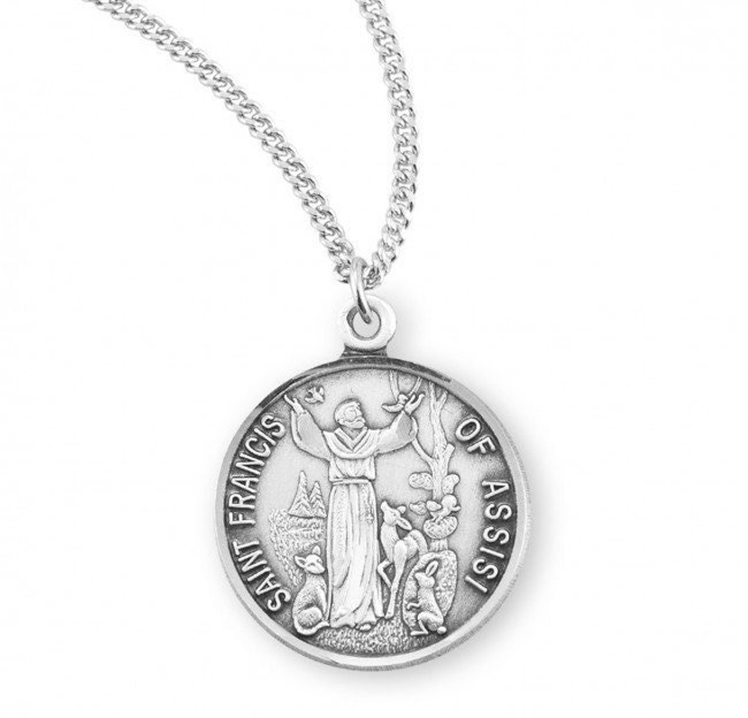 Engraved and Personalized Saint Francis of Assisi Round - Etsy