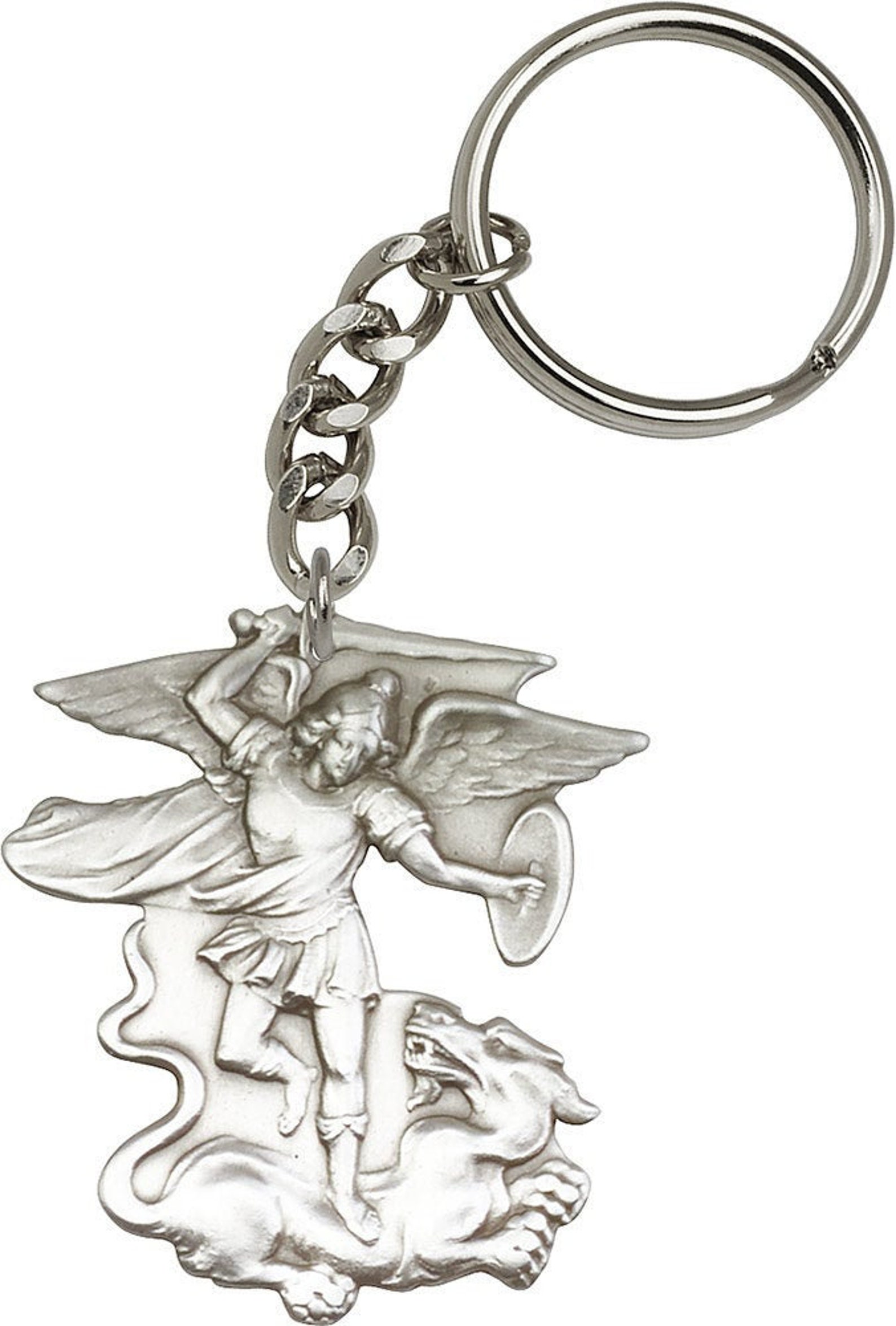 St. Michael the Archangel Keychain Keyring Key Charm Key - Etsy
