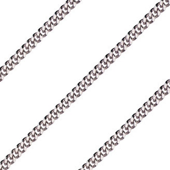 24 Inch Light Rhodium Curb Endless Chain - Etsy