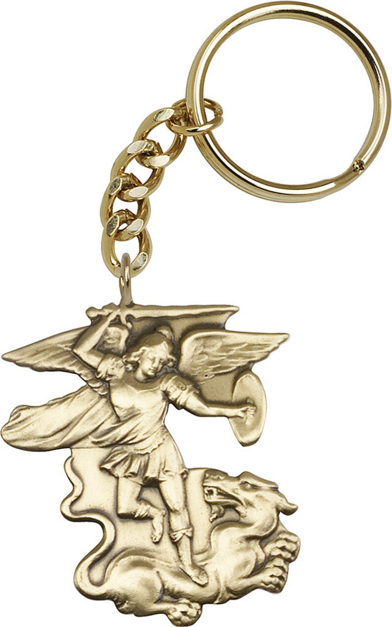 St. Michael the Archangel Keychain Keyring Key Charm Key - Etsy