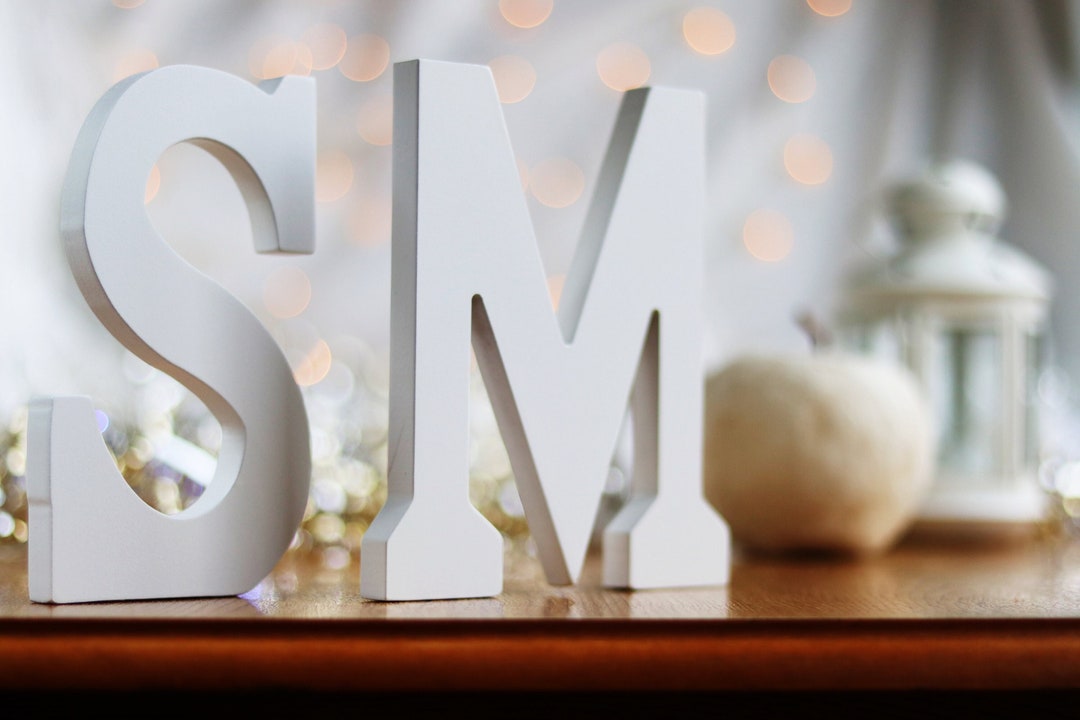 Free Standing Letter Wood Signs Nursery Decor Initial Wedding - Etsy