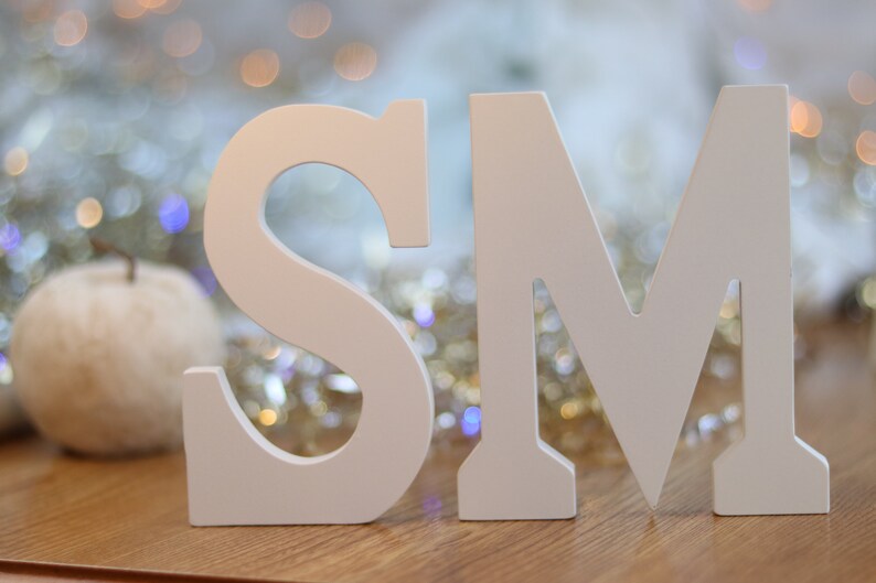 Free Standing Letter Wood Signs Nursery Decor Initial Wedding - Etsy