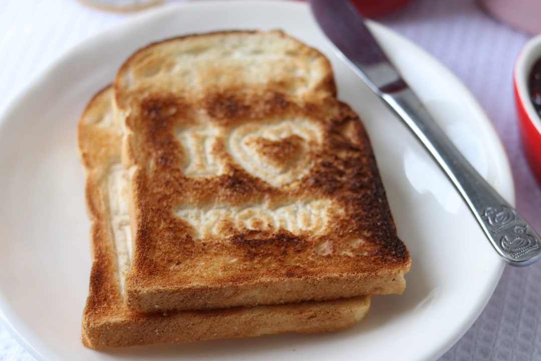 I Love You Toast Stamp Valentines Day Gift Breakfast - Etsy