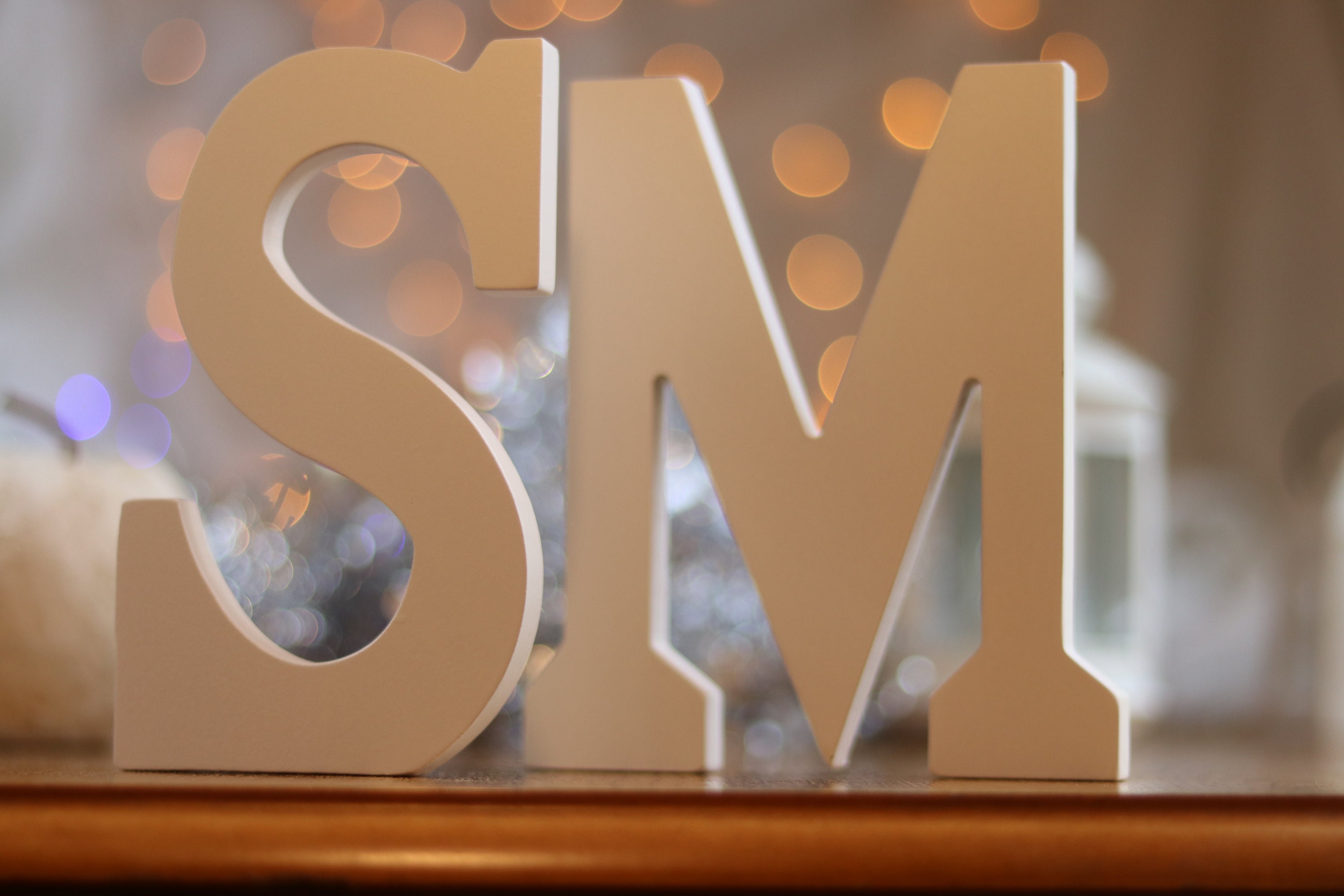 Free Standing Letter Wood Signs Nursery Decor Initial Wedding - Etsy