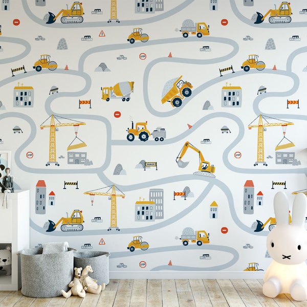 Construction Wallpaper - Etsy
