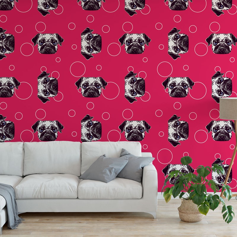 Pug Wallpaper - Etsy
