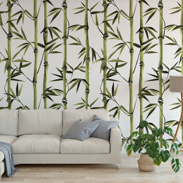 Bamboo Wallpaper - Etsy
