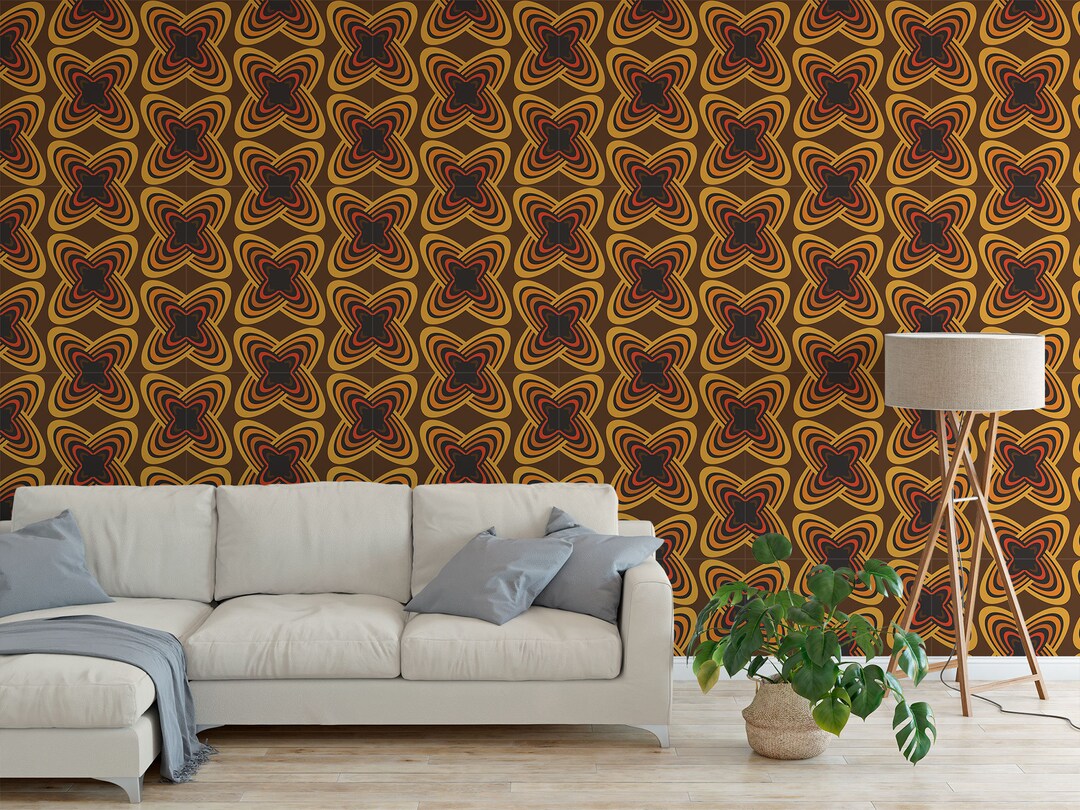 Funky, Disco, Vintage, Retro, Boho Wallpaper Peel and Stick Wallpaper ...