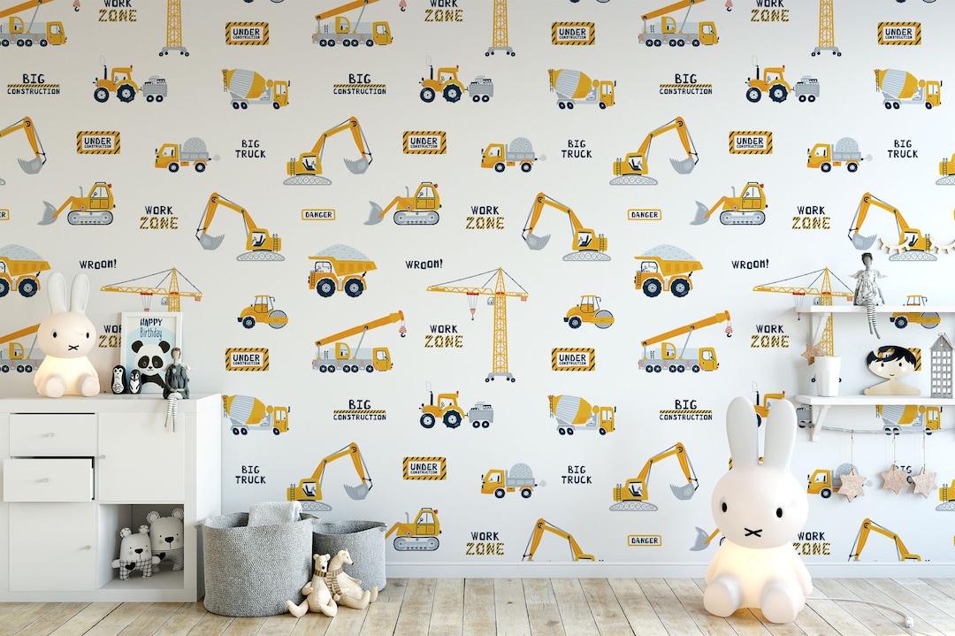 Kids Wallpaper of Construction Site With Building Machines Bob the ...