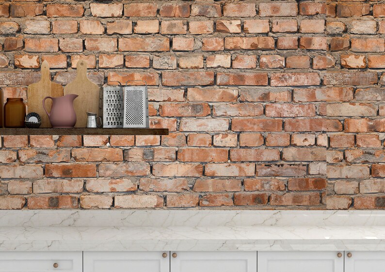Rustic Brick Contemporary Wallpaper Mural - Etsy