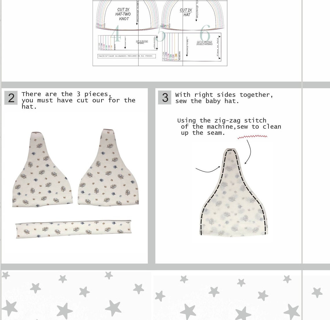 Baby Beanie Hat Pdf Sewing Pattern Newborn Knot Hat Pattern | Etsy