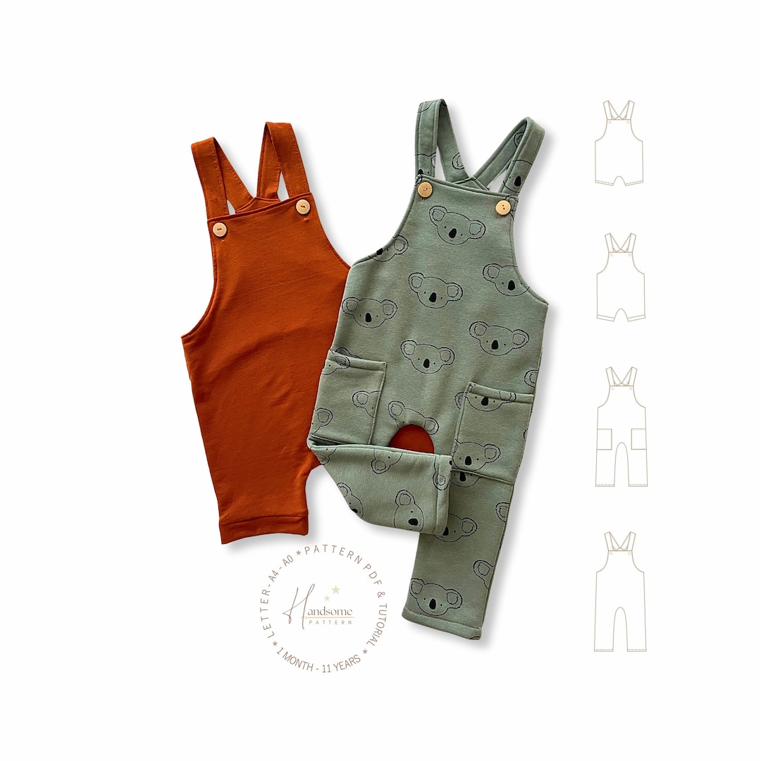 Kids Overalls Pattern, Baby Overalls Sewing Pattern PDF, Jumpsuit ...