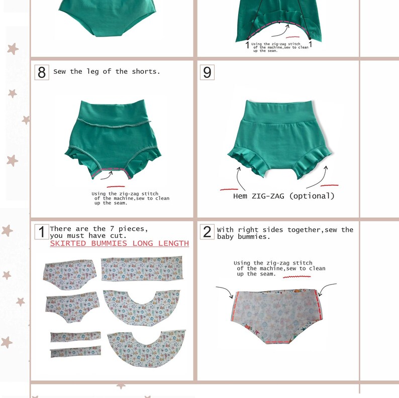 Hight Waisted Bummies Pattern Baby Skirted Bummies Sewing - Etsy