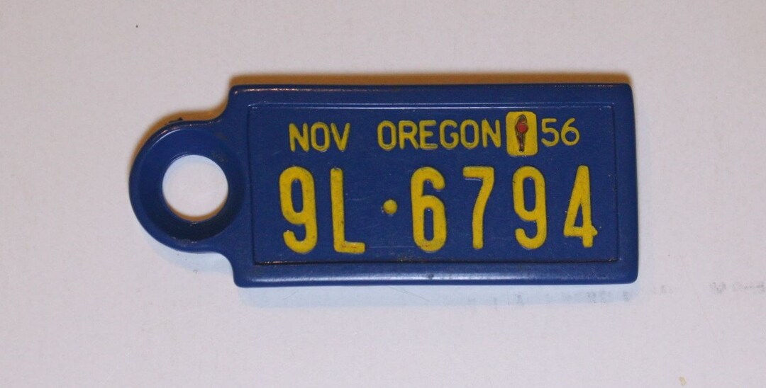 Vintage Disabled American Veterans Oregon License Plate Keychain Fob - Etsy