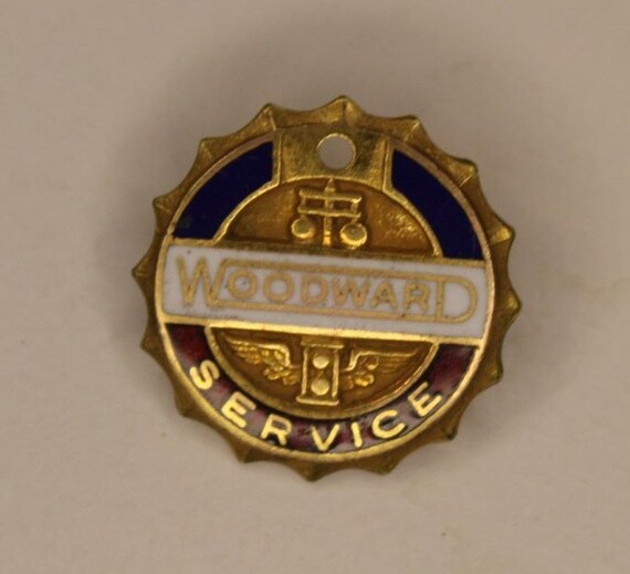 Vintage Rare Woodward Service Pin 10K Gold - Gem