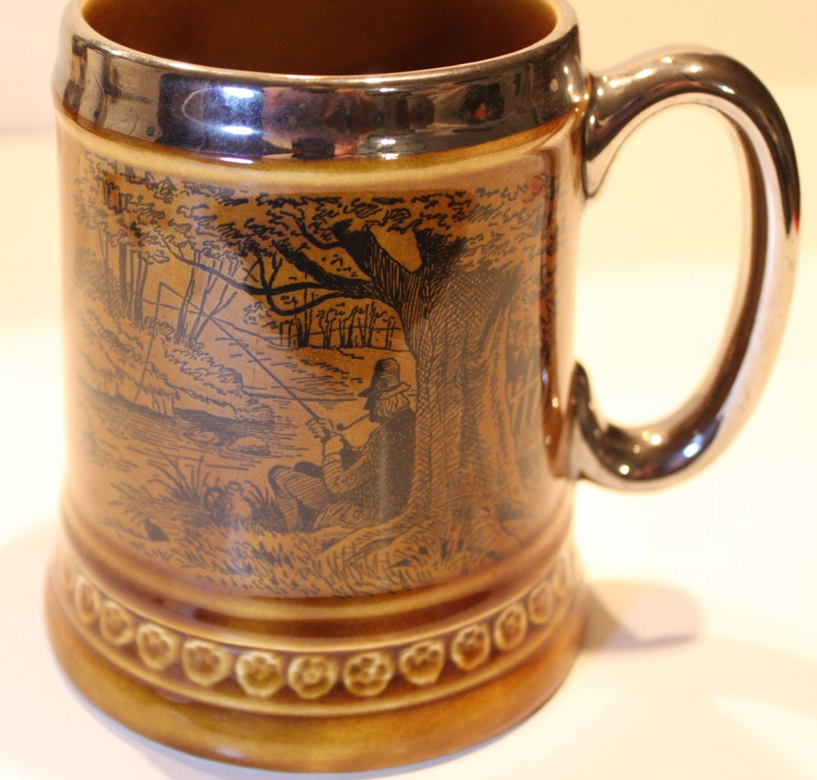 Vintage Lord Nelson Beer Mug fishing Scene - Etsy