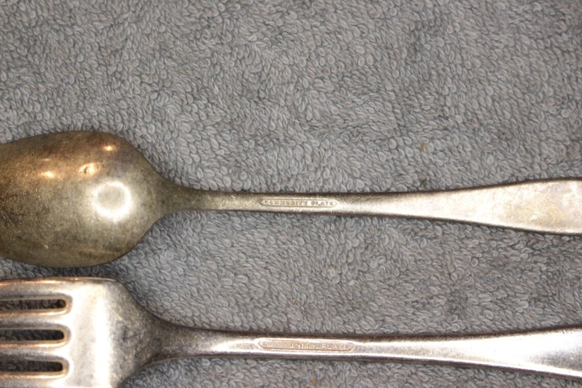 Vintage Community Plate Fork and Spoon Set - Etsy