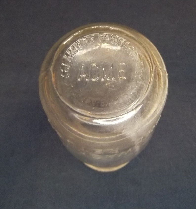 Vintage Clear Glass ACME Half Pint Milk Bottle - Etsy