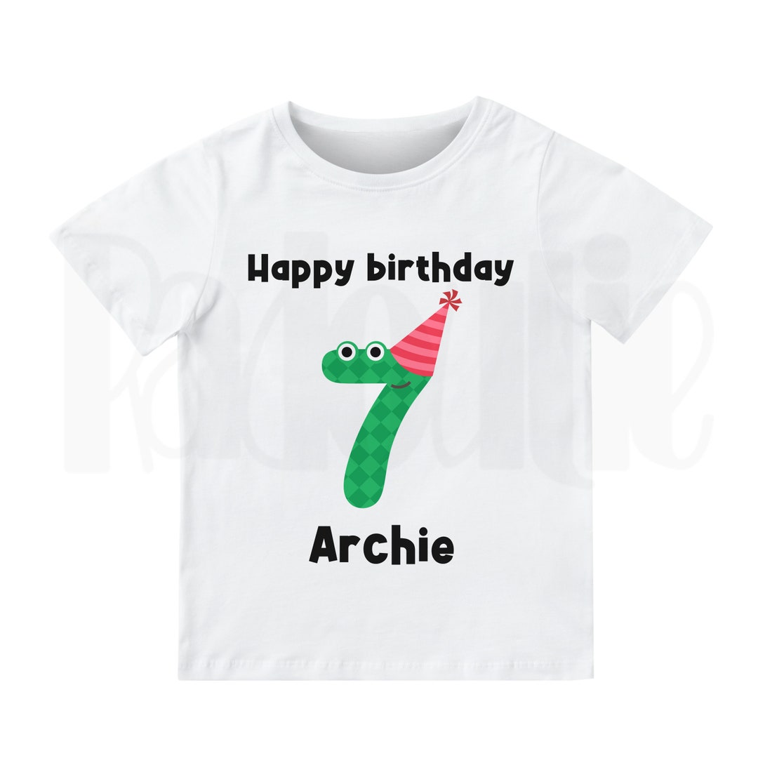 Children's Personalised Birthday Number T-shirt - Etsy