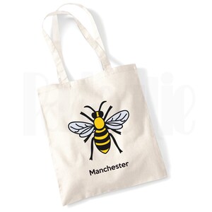 Manchester Bee Tote Bag - Etsy UK