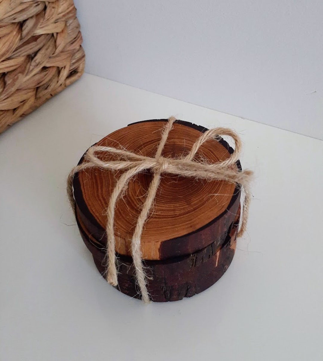 Timber Coasters (4) With Live Edging - Etsy
