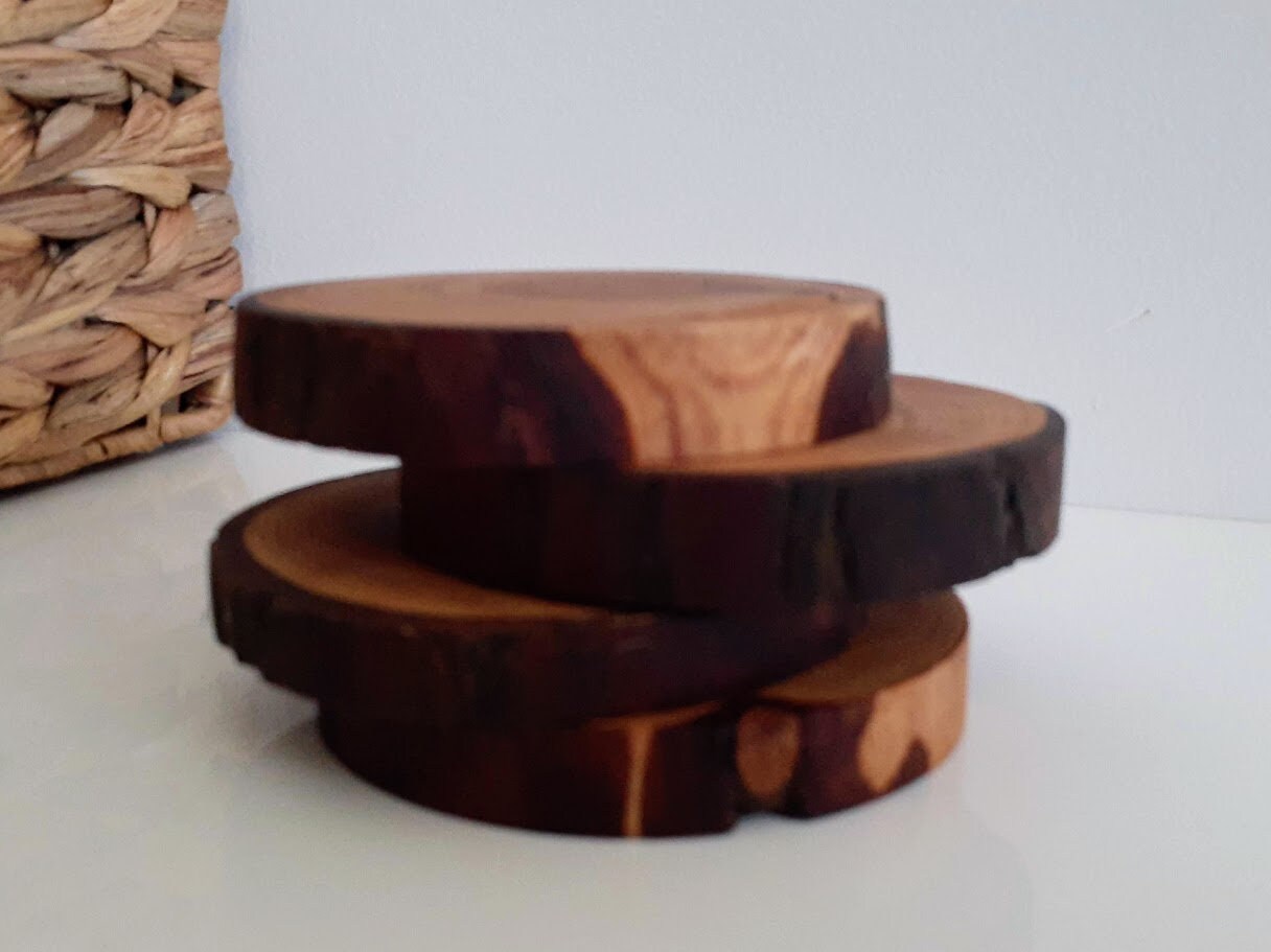 Timber Coasters 4 With Live Edging - Etsy