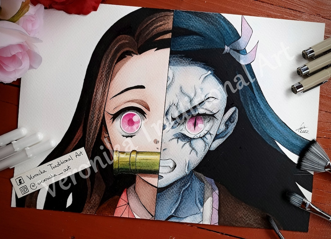 Half Demon Half Human Sketch