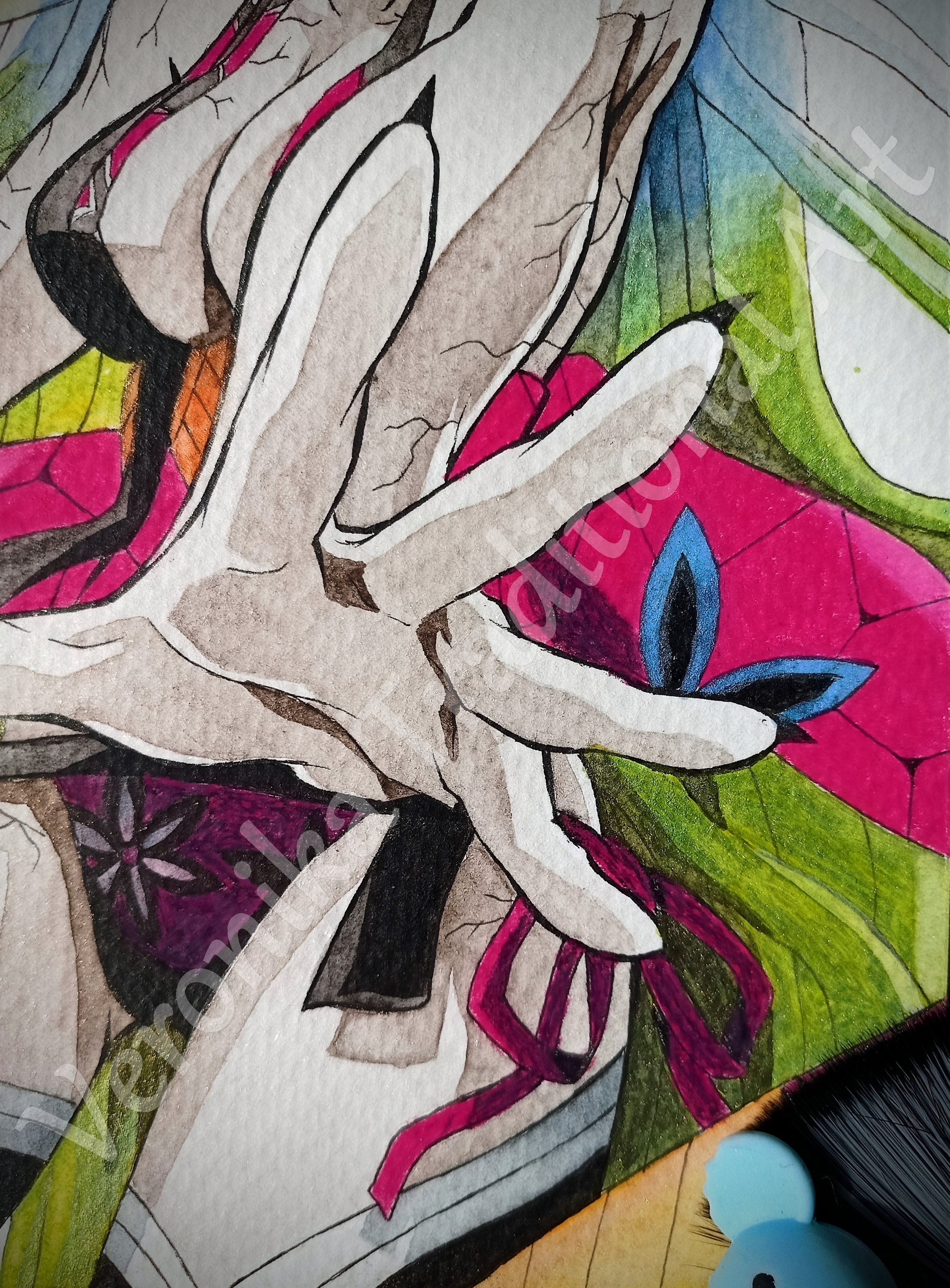 Anime Watercolor Painting Realistic as a PRINT Daki Demon - Etsy