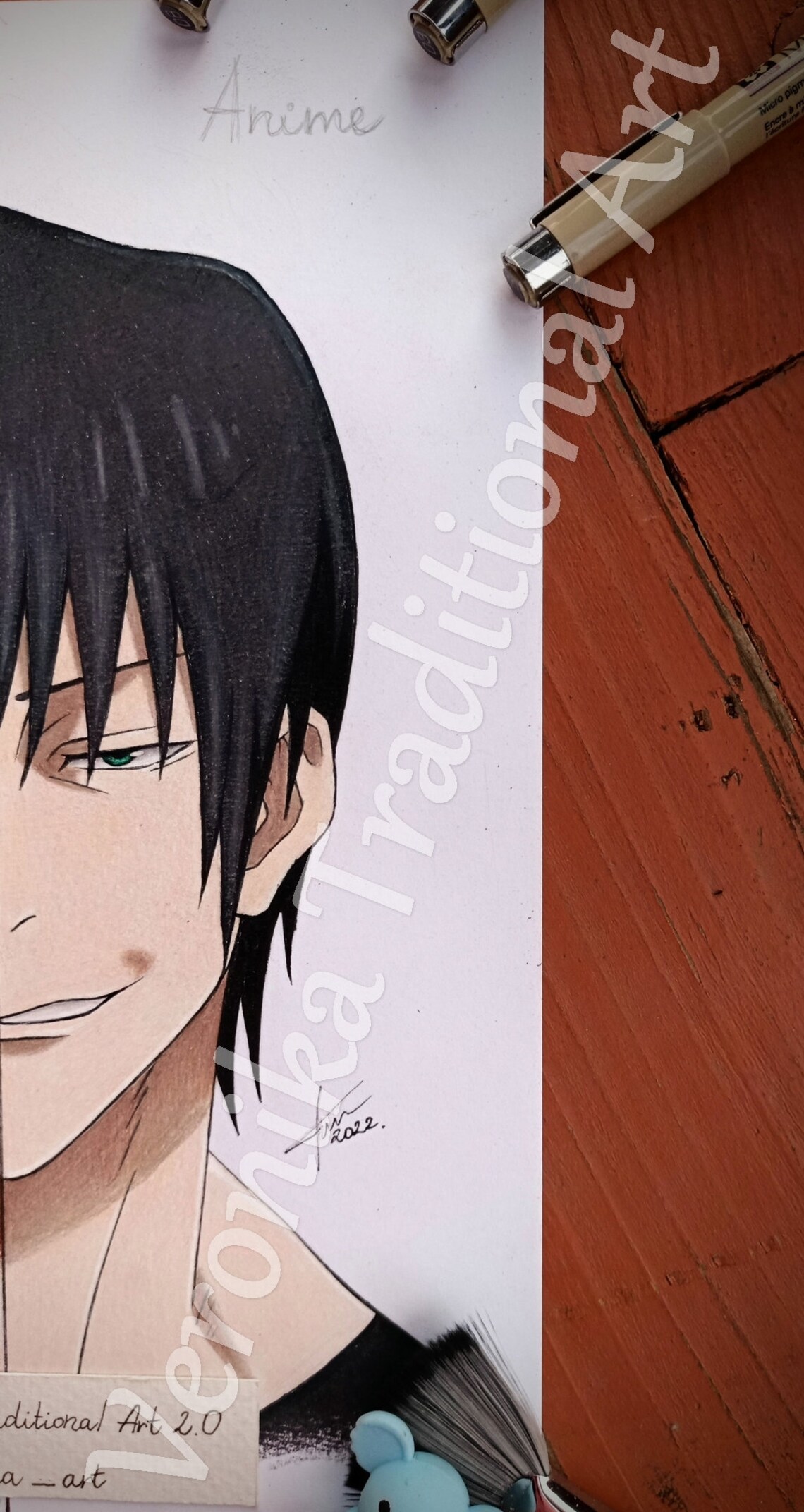 Anime Colored Pencil Drawing Realistic as a PRINT Toji - Etsy